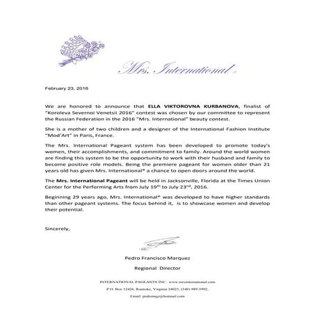 Participation letter | PDF