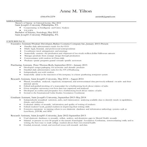 Tilton_Resume | DOCX | Technology & Computing