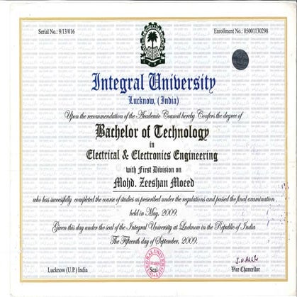 Degree Front Page | PDF