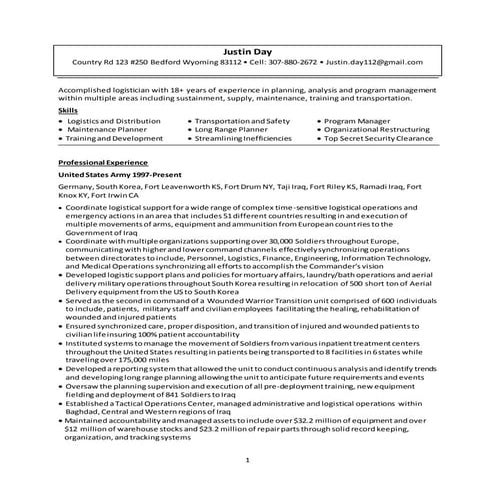 Ronnie Bullock Resume | DOCX