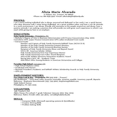 Greta Morris Resume 2016 | DOCX
