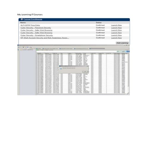 My Learning IT Courses | DOCX