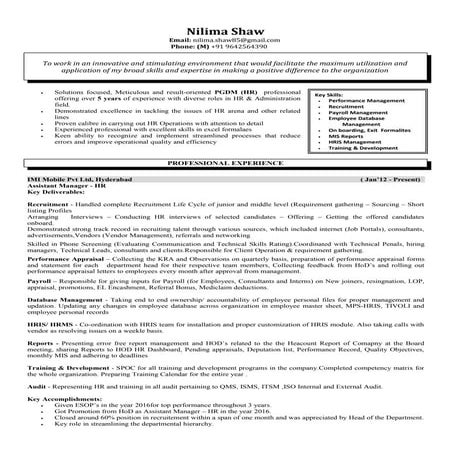 Nilima Resume | PDF
