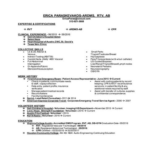 ERICA PARASKEVAKOS ARDMS-Resume | DOCX