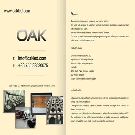 Flood light Specification -OAK LED | PPT