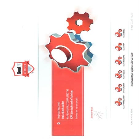 Certificaat RoutIT | PDF