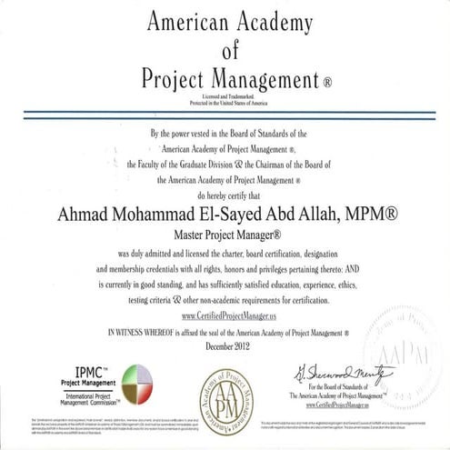 09 MPM Certification | PPT