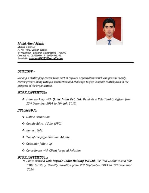 amit resume (2) | RTF