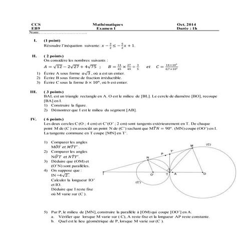 Eb7 final exam 2014 | DOCX