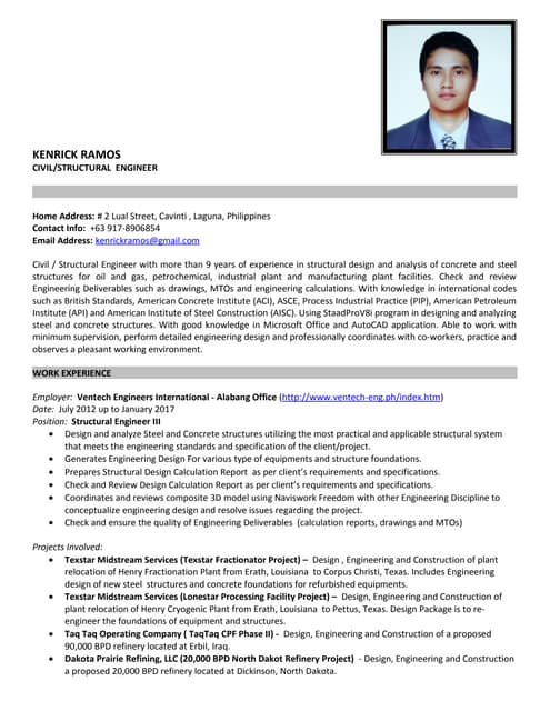 Marlon CV Updated | DOCX | Civil Engineering Industry | Industries