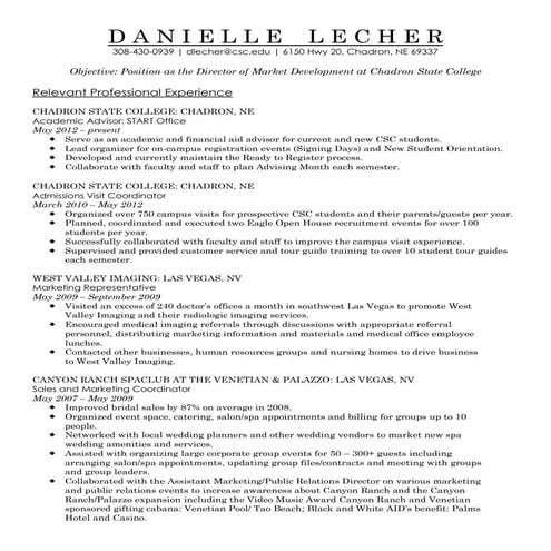 D.Lecher Resume | PDF