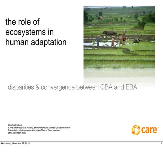 Ecosystem and Community-based Adaptation, 2010 | PDF