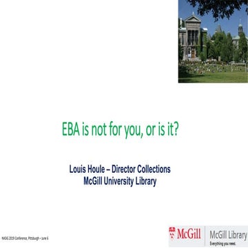 EBA is not for you, or is it? | PPT