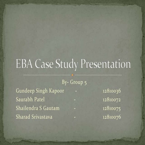 ERP Case Study - Warehouse Management System | PPTX