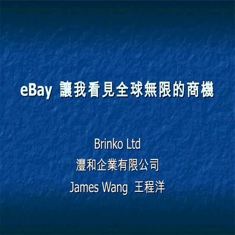 EBay Brinko Ltd | PPT