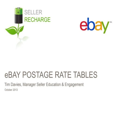 eBay Postage Rate Tables | PPTX