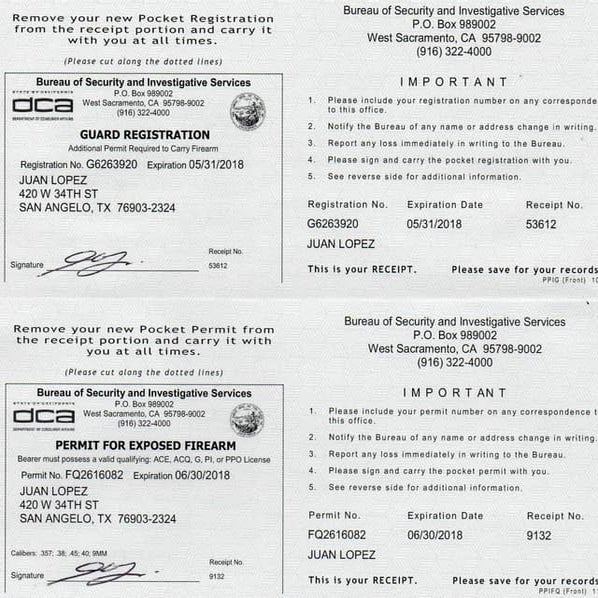 Guard Card:Exposed Firearm Permit | PDF | Arms & Ammunition | Sensitive ...