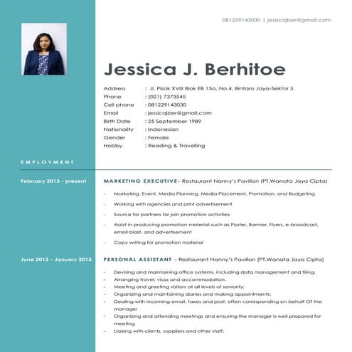 JESSICA CV 2016 | PDF