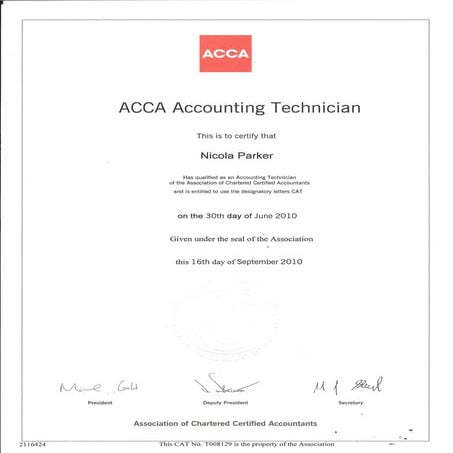 ACCA Cert | PDF