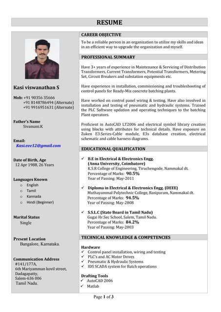 Ashwin resume | PDF