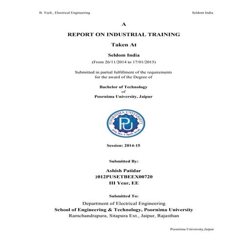 training report | PDF