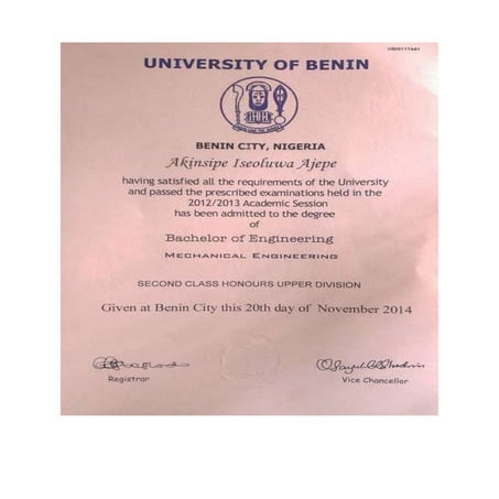 ORIGINAL CERTIFICATE | PDF