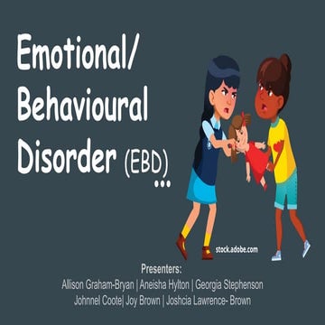 EBD presentation- emotional Behavioural Disorder | PPT