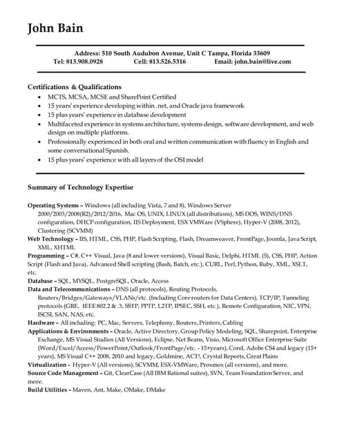 Gilbert Palau Resume | PDF