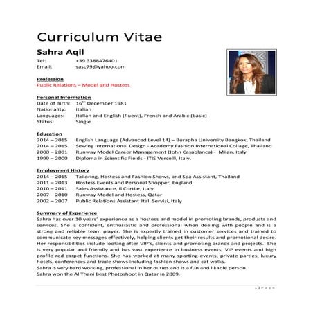 Sahra Aqil CV_March.2015_v6(HQ) | PDF | Automotive