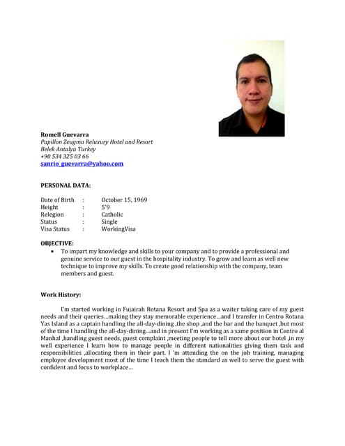 JANE UPDATED CV | DOCX | Hotels and Motels | Travel Type