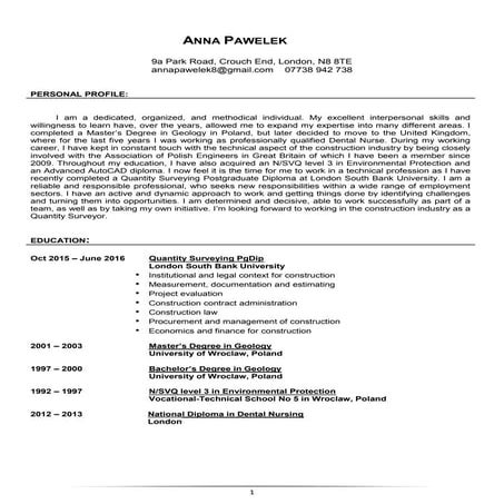 Stephanie Robson CV - Science | DOCX