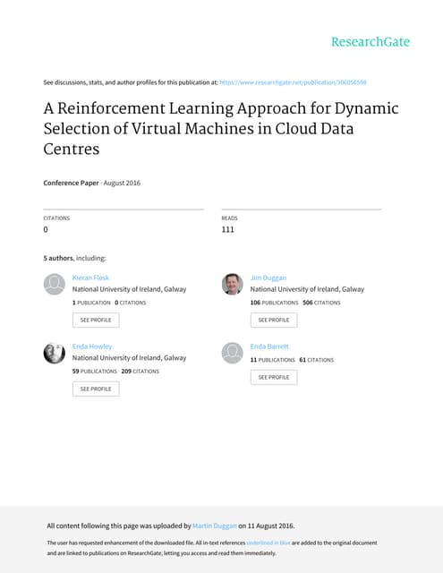 Energy efficient virtual machine (vm) migration in cloud data centers | PDF