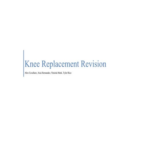 Knee Replacement Revision | PDF