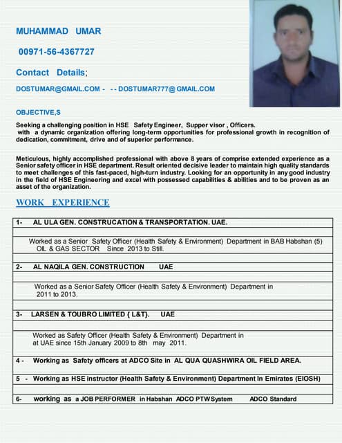 HSE Manager CV | PDF