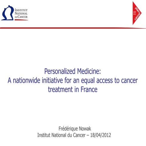 Personalised Medicine: a nationwide initiative for an equal access to ...