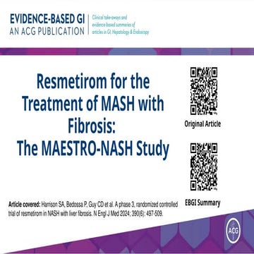Resmetirom for the Treatment of MASH with Fibrosis | PPTX