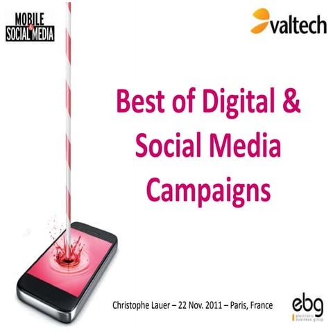 Best of Digital Campaigns -- EBG "Social Media & Mobile 2011" | PPTX