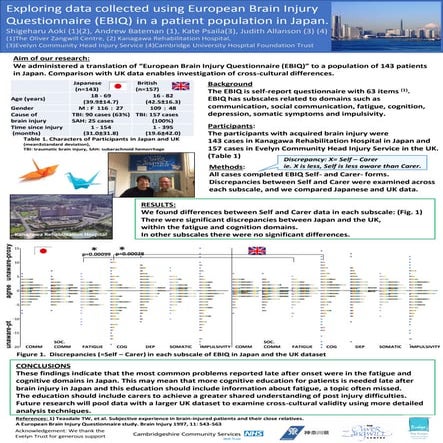 Exploring data collected using European Brain Injury Questionnare (EBIQ ...