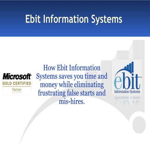 Ebit Information Systems | PPT