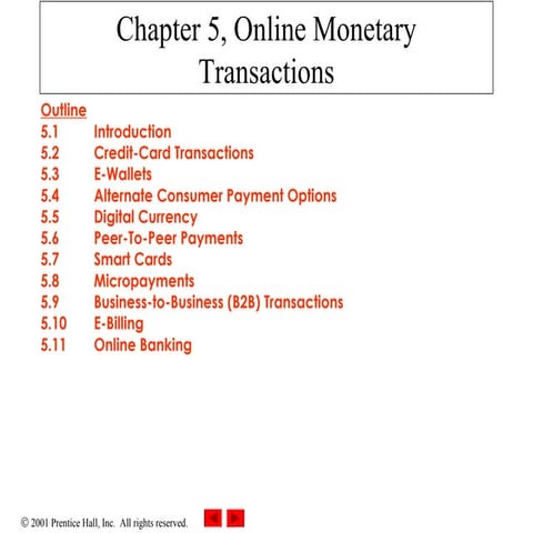 Ebiz 05 Online Monetary Transactions | PPT