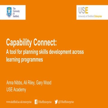 Capability Connect: A tool for planning skills development across ...