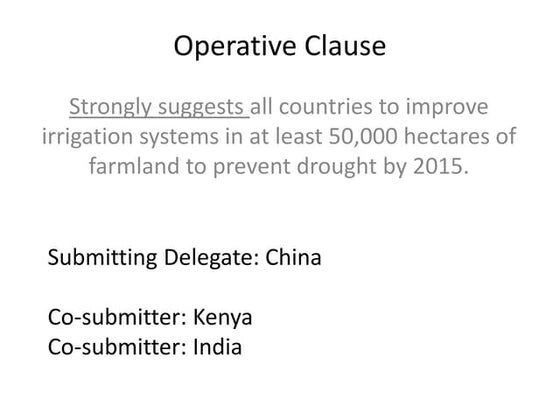 H block mun operative clauses | PPT