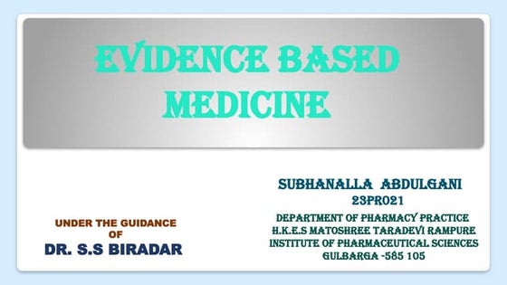 Evidence based medicine | PPT
