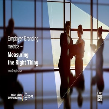 ІННА СЕРГІЙЧУК "Employer Branding metrics – measuring the right thing ...