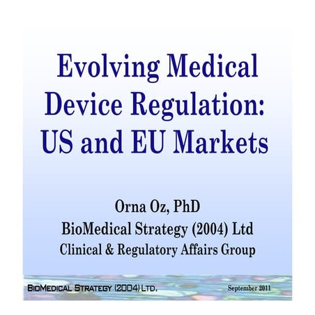 BioMedical Strategy - Regulatory Presentation | PDF