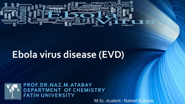 Ebola virus ppt | PPTX
