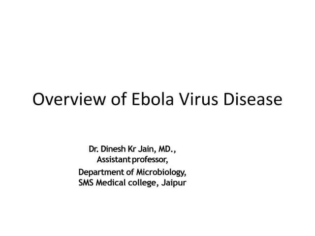 Ebola virus ppt | PPTX