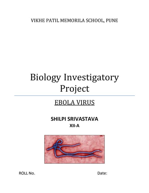 Biology investigatory project class 12 [malaria] | DOCX