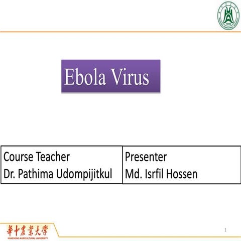 Ebola virus | PPTX