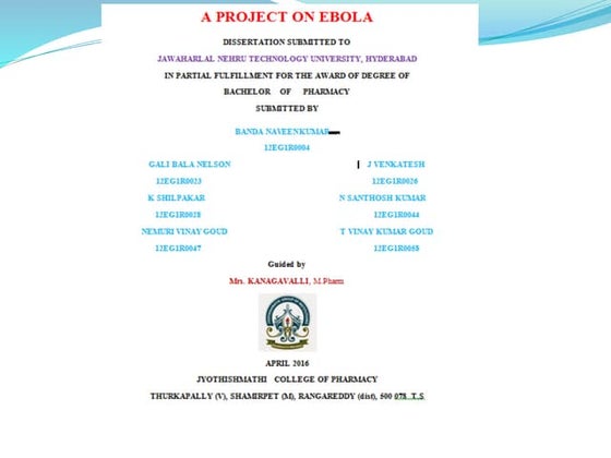 Ebola virus ppt | PPTX